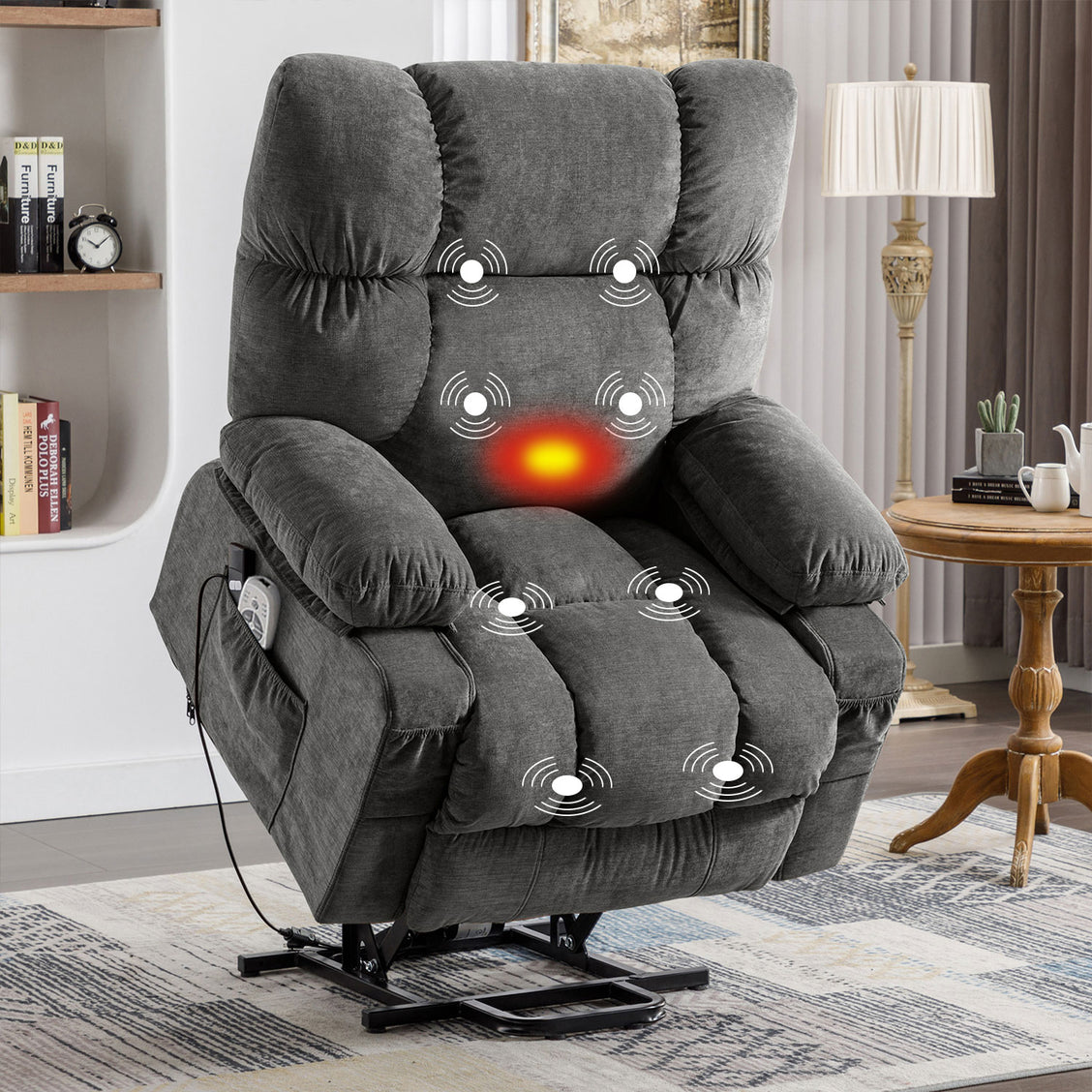 JONPONY Power Lift Recliner Chair Recliners for Elderly with Heat and ...